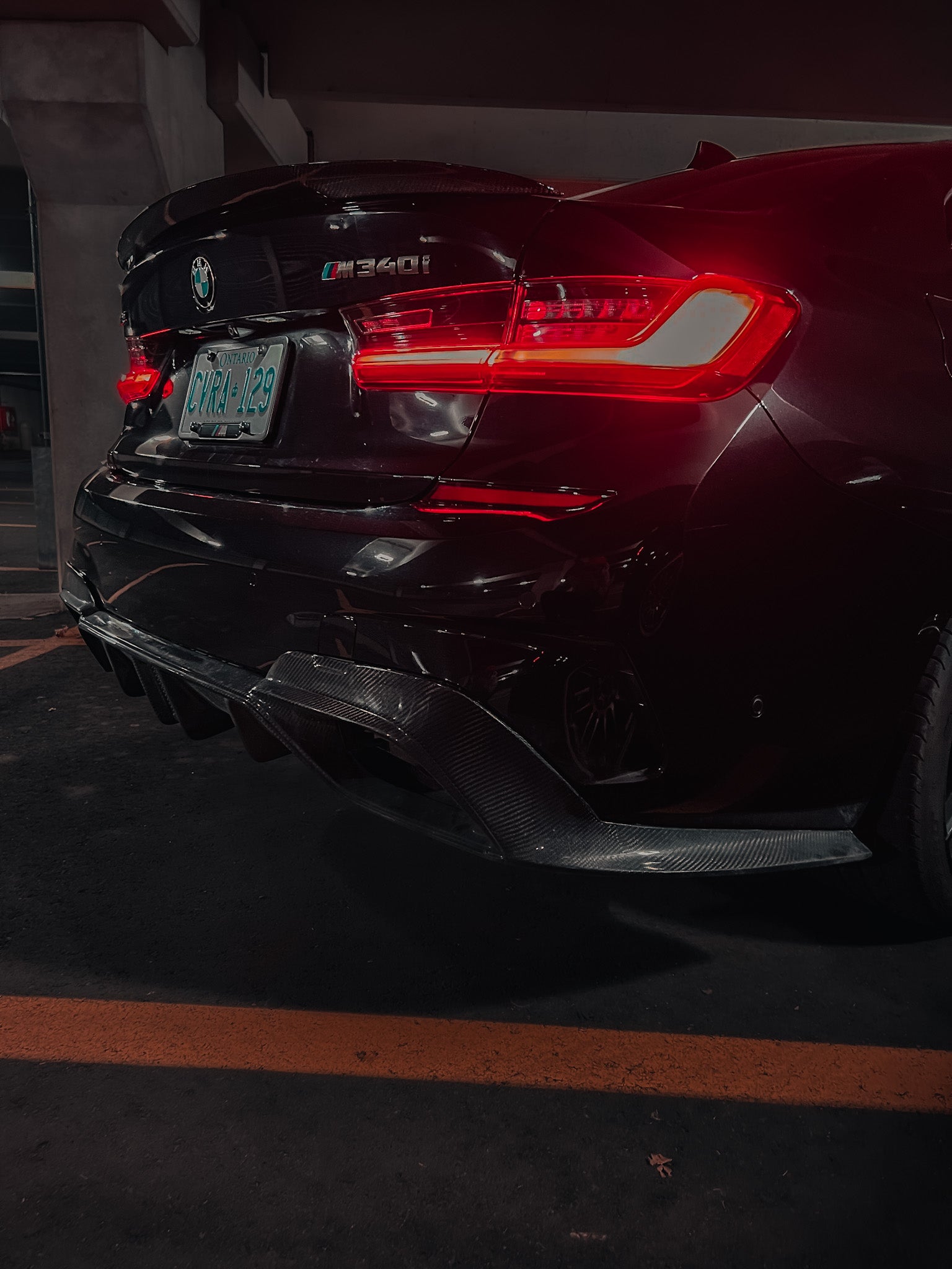 Carbon Fiber Quad Exhaust Diffuser w RainLight | G20 Pre LCI | – Fiber ...